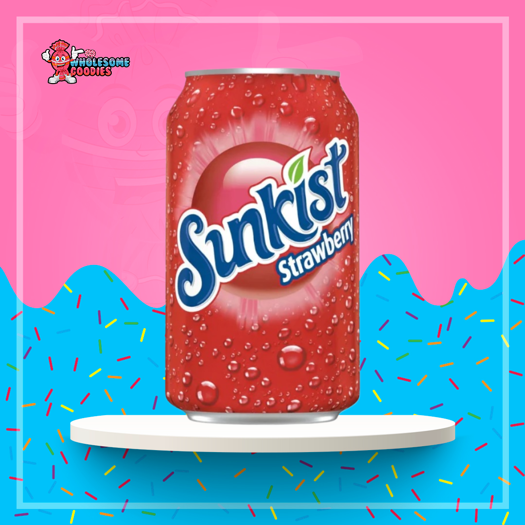 Sunkist Strawberry Soda Sunkist® Strawberry Lemonade Soda Mini Cans,