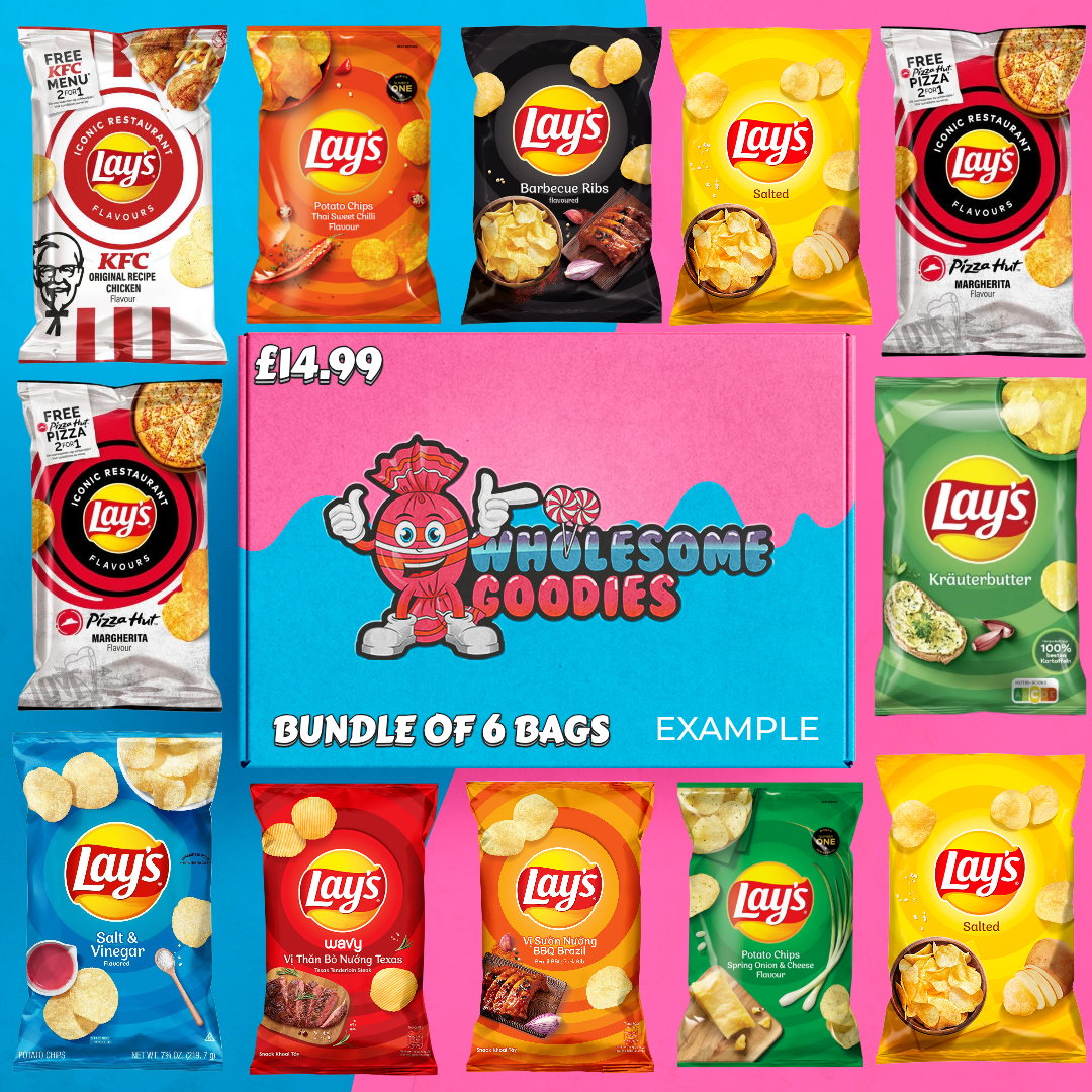 LAYS BUNDLE OF 6 + (FREE £5 MYSTERY BOX!)